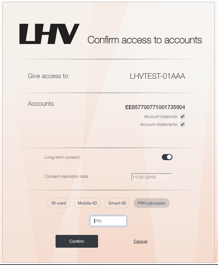 Declaration · FAQ · LHV